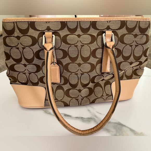 Coach | Bags | Coach Kj689 Jacquard Signature C Satchel Purse Handbag ...